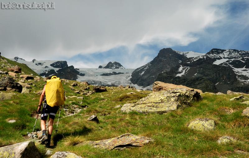Alpinismo allo scivolo Ovest del Polluce (4092 m)...